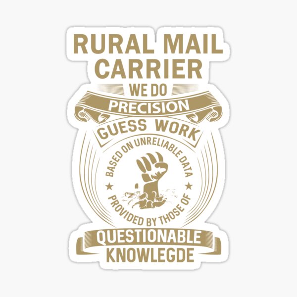 "Rural Mail Carrier" Sticker for Sale by MiraclePitts | Redbubble