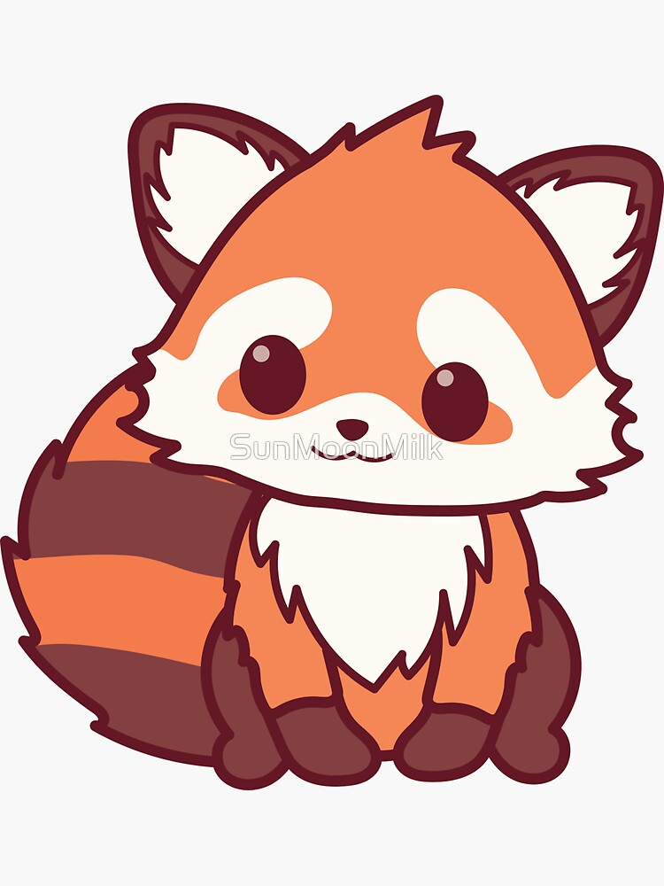 "Kawaii Red Panda" Sticker by SunMoonMilk | Redbubble