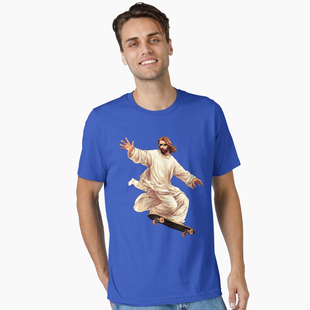 "Jesus Skate Shred with Thug Life glasses" Sticker for Sale by ...