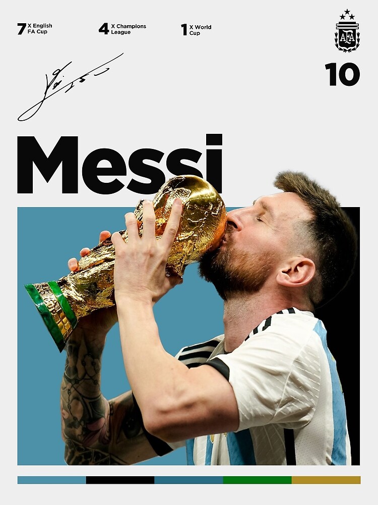 "Lionel Messi Argentina World Cup Poster" Poster for Sale by RubySport ...