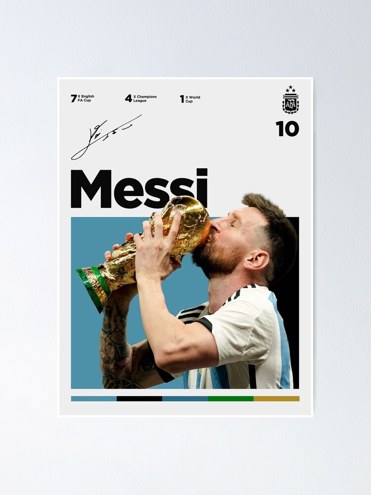 "Lionel Messi Argentina World Cup Poster" Poster for Sale by RubySport ...
