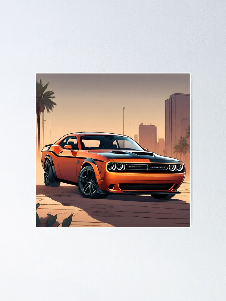 "Dodge Challenger " Poster for Sale by MGSdesing | Redbubble