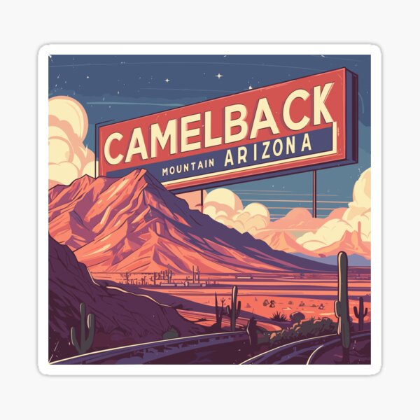"Camelback mountain phoenix az" Sticker for Sale by TomFrontierArt ...