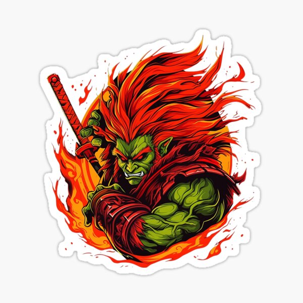 "samurai blanka" Sticker for Sale by maniabx | Redbubble