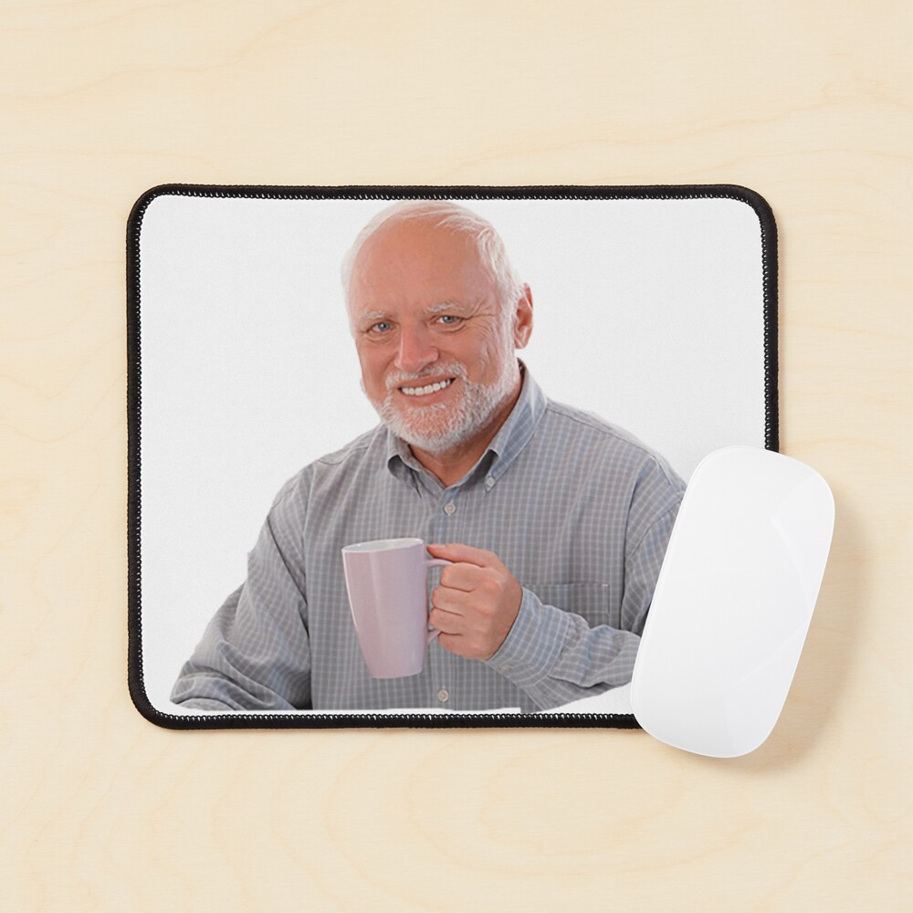 "Hide the Pain Harold drinking coffee" Sticker for Sale by Psyche-Lab ...