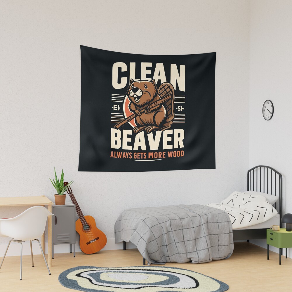 "Cute funny Clean Beaver Always Gets More Wood Beaver Love adult joke ...