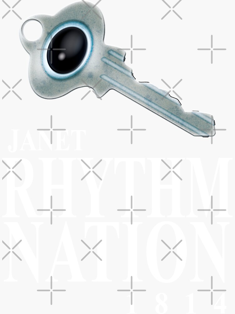"Rhythm Nation 1814 - key earring - (Janet Jackson)" Sticker for Sale ...