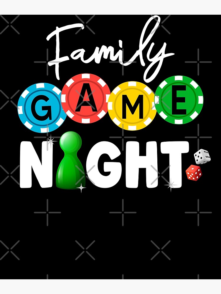 "Family Game Night Matching" Poster for Sale by PopArtDesigns | Redbubble