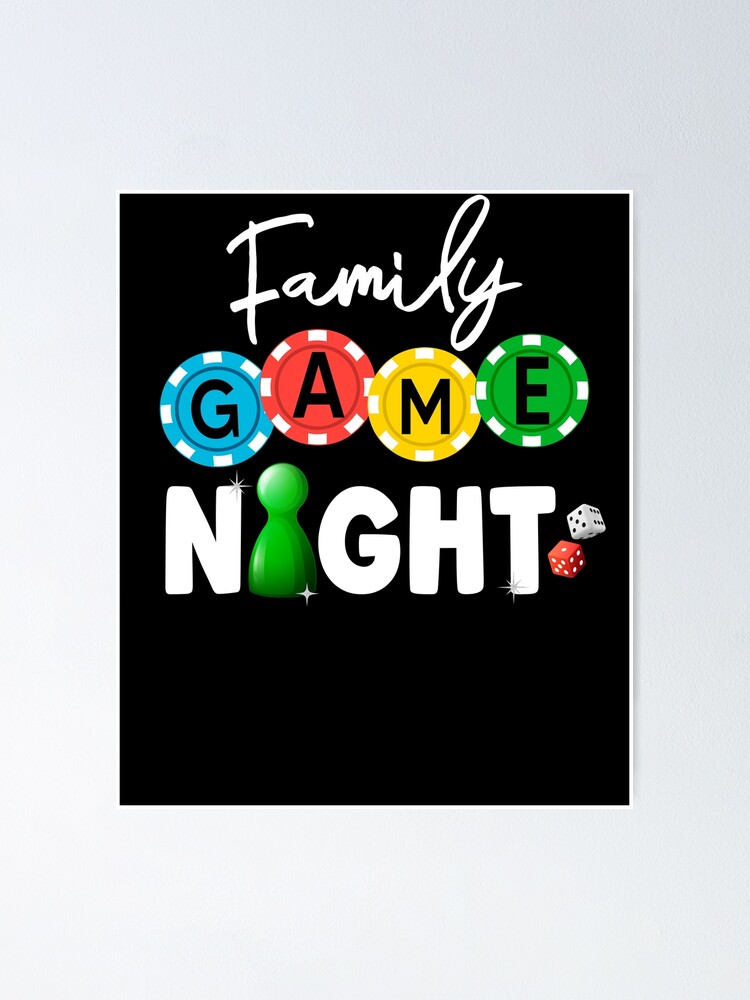 "Family Game Night Matching" Poster for Sale by PopArtDesigns | Redbubble