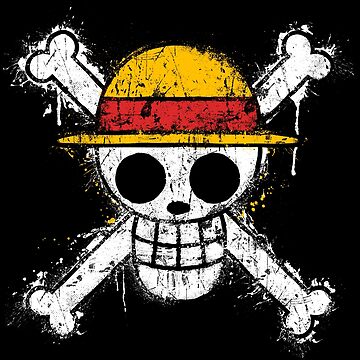 "Straw Hats - Pirate Logo - Skull and Crossed Bones" Essential T-Shirt ...