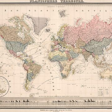 "Vintage Map of The World (1852)" Throw Blanket for Sale by ...