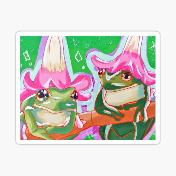 "Tulip Frogs" Sticker for Sale by starburst89 | Redbubble