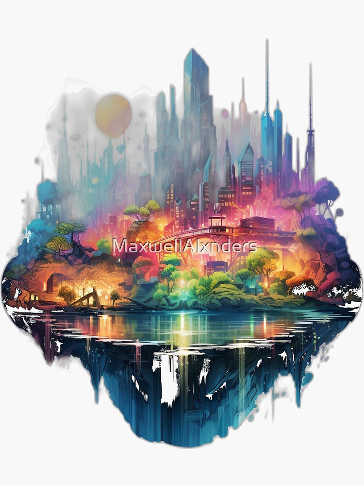 "Astra City Rising" Sticker for Sale by MaxwellAlxnders | Redbubble