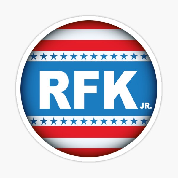 "RFK jr. Robert F. Kennedy Jr. For President 2024 Button" Sticker for ...