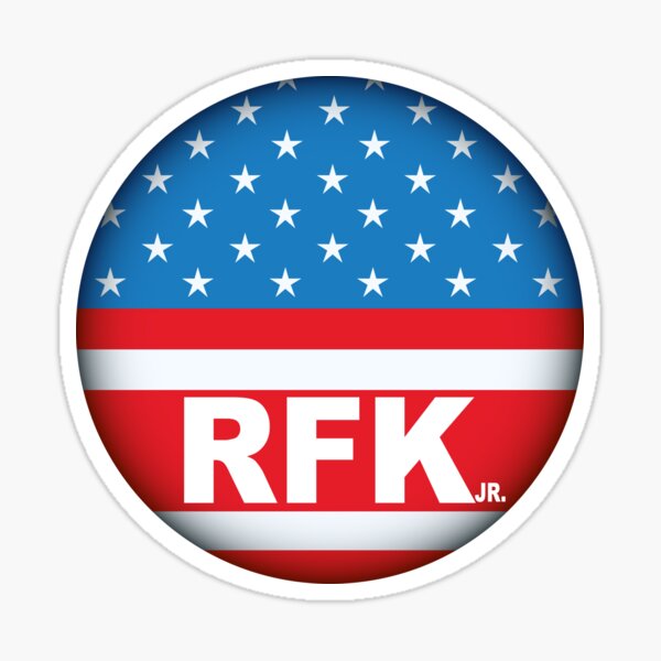 "RFK jr. Robert F. Kennedy Jr. For President 2024 Button" Sticker for ...
