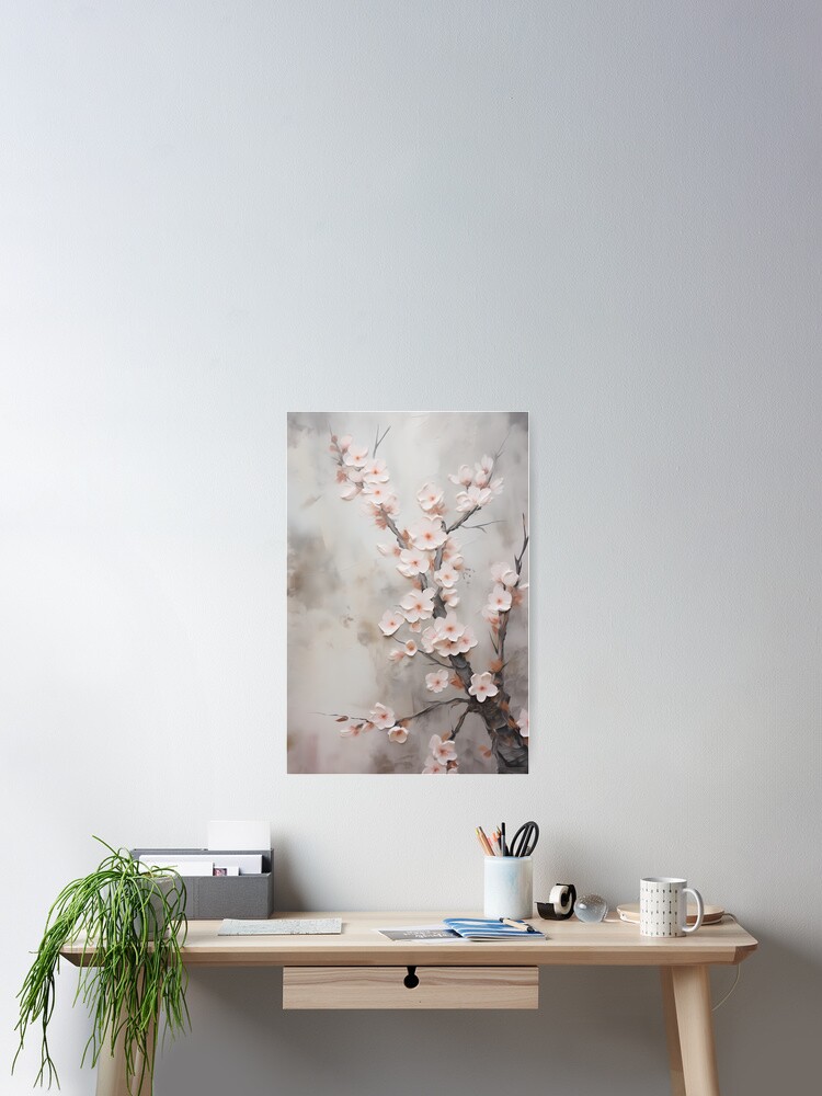 "Sakura Wall Art - Japandi Style" Poster for Sale by NicholsonSt-C ...