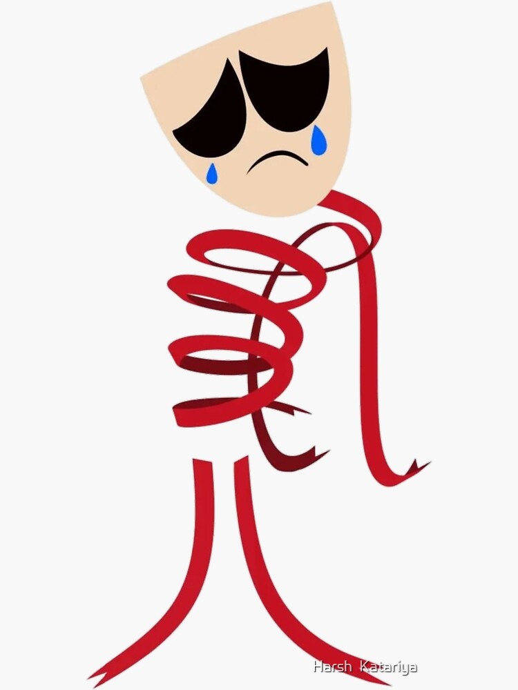 "Sad Face Graphic Design " Sticker for Sale by Harsh Katariya | Redbubble