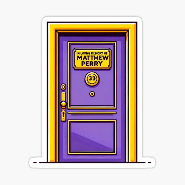 "In Loving Memory of Matthew Perry" Sticker for Sale by Aryabek | Redbubble