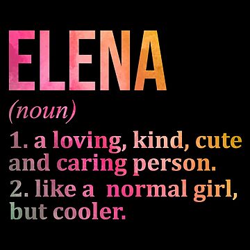 "Elena Name Definition in Watercolor" Sticker for Sale by XCIV | Redbubble