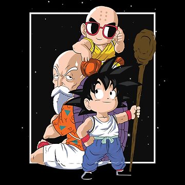 "Dragon Ball Z Streetwear Design Featuring Goku and Kiririn" Sticker ...