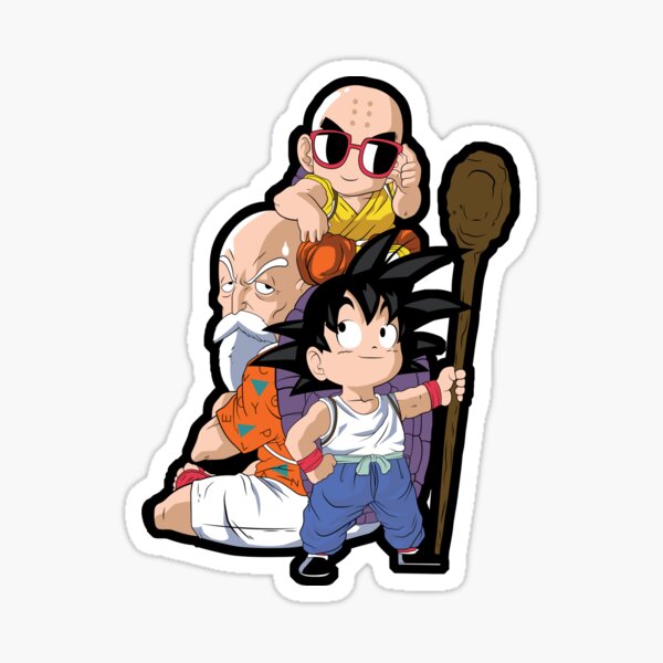 "Dragon Ball Z Streetwear Design Featuring Goku and Kiririn" Sticker ...