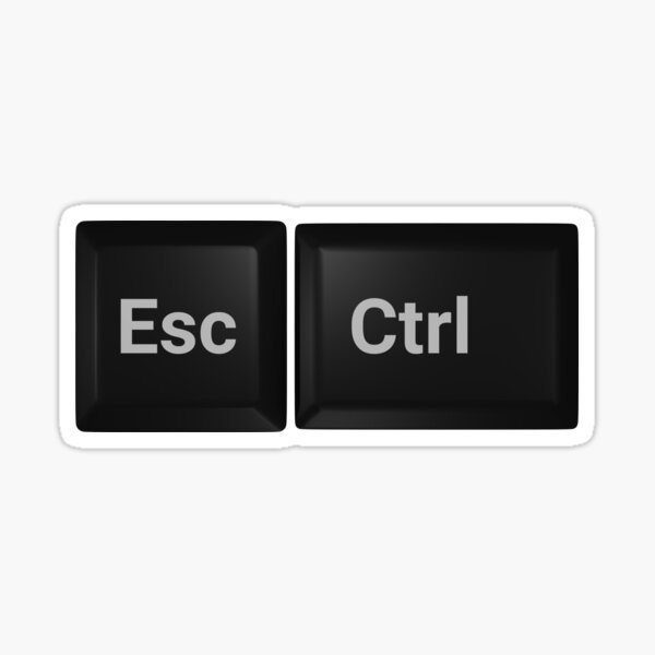 "Escape Control Computer Keyboard Keys" Sticker by Malaclypse235 ...