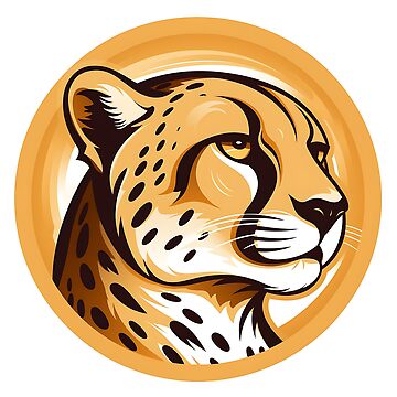 "Cheetah Logo, tiger head" Sticker for Sale by submoro | Redbubble