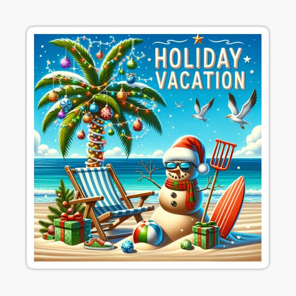"Tropical Holiday Delight" Sticker for Sale by NeatSplash | Redbubble
