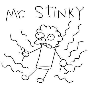 "Mr. Stinky" Sticker for Sale by cubiclecoma | Redbubble