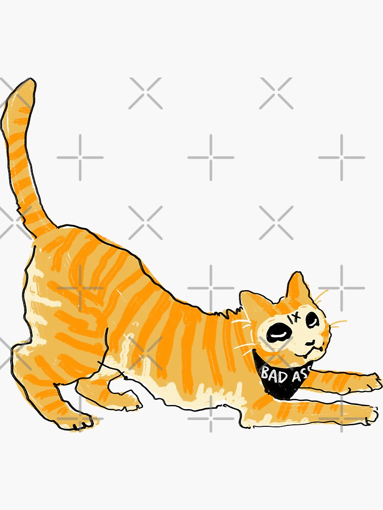 "The Locked Tomb - Gideon Stretching Cat" Sticker for Sale by rainie ...