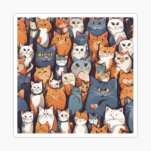 "cats socute" Sticker for Sale by pig2u | Redbubble