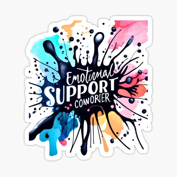 "Emotional Support Coworker" Sticker for Sale by Osa-Store | Redbubble