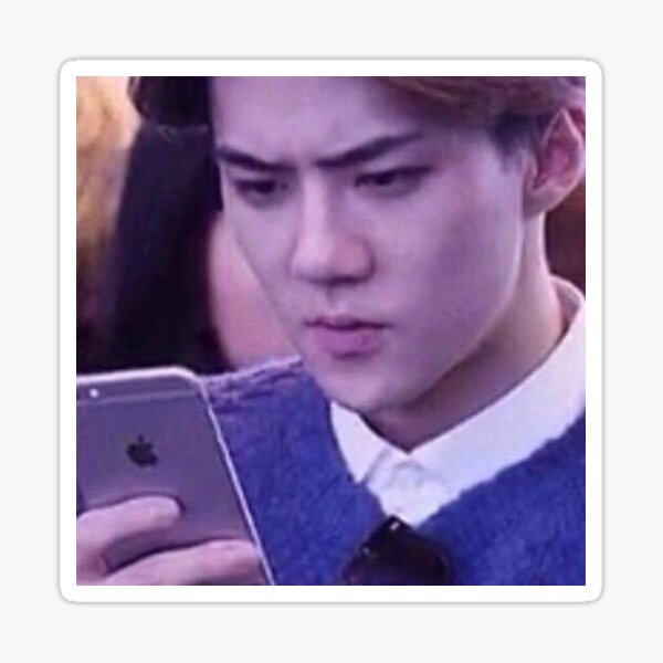 "CONFUSED SEHUN" Sticker for Sale by impishophelia | Redbubble