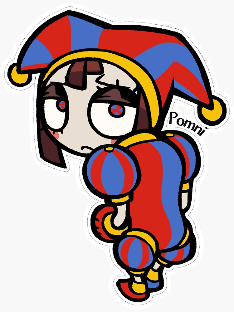 "Pomni- The Amazing Digital Circus" Sticker for Sale by Penstyle ...