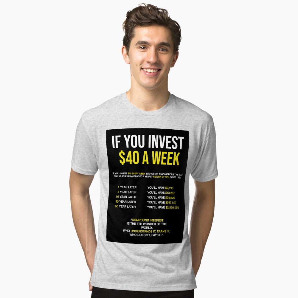 "If You Invest 40 A Week Wealth Financial Freedom Money Mindset Art" Sticker for Sale by ...