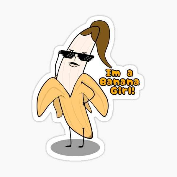 "Banana Girl" Sticker for Sale by drik-aart | Redbubble