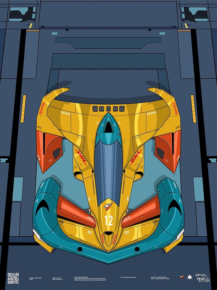 "Cyber Formula : AGS - El-Condor B-19 detailed illustration with urban ...