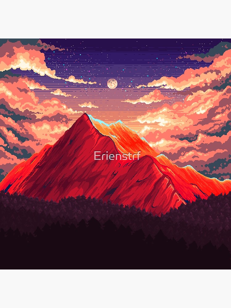 "Pixel landscape" Canvas Print by Erienstrf | Redbubble