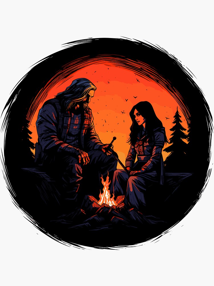 "Geralt and Yennefer" Sticker for Sale by theblockstore | Redbubble
