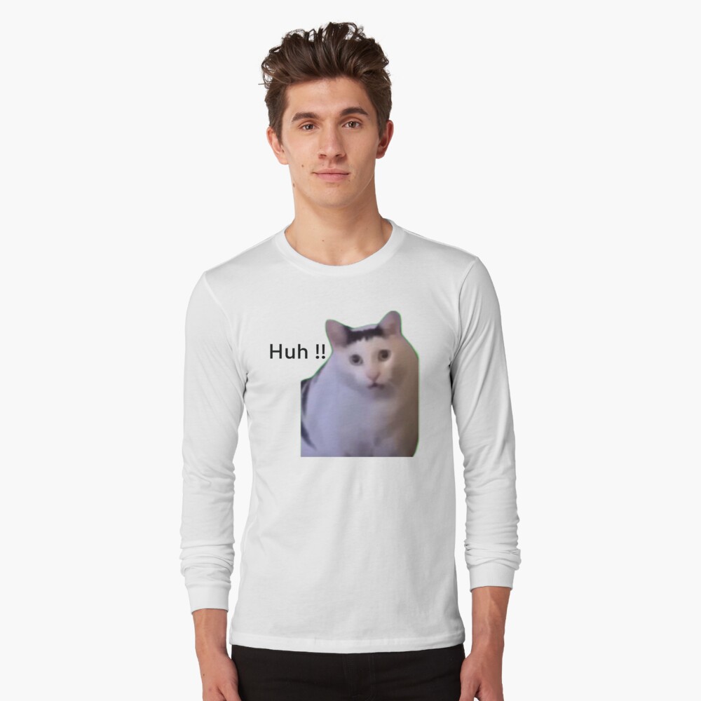 "huh cat meme viral huh? meme" Sticker for Sale by joy4shirt | Redbubble