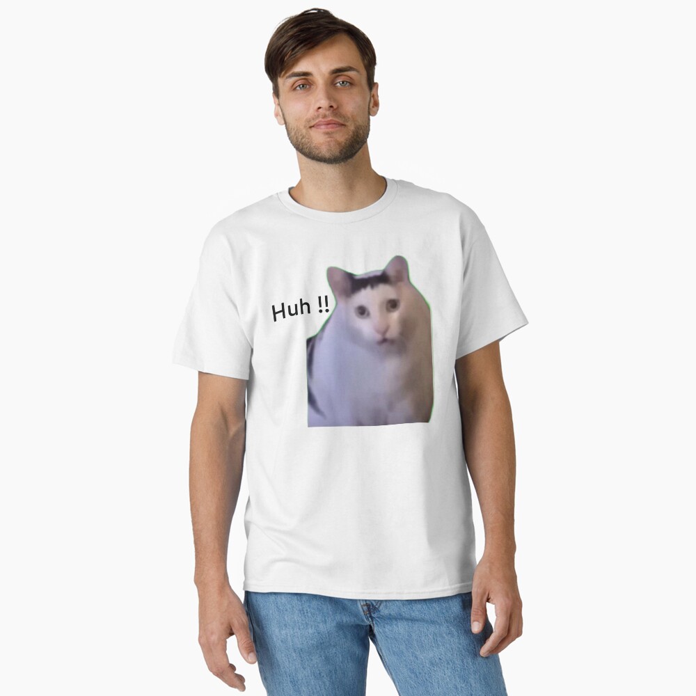 "huh cat meme viral huh? meme" Sticker for Sale by joy4shirt | Redbubble