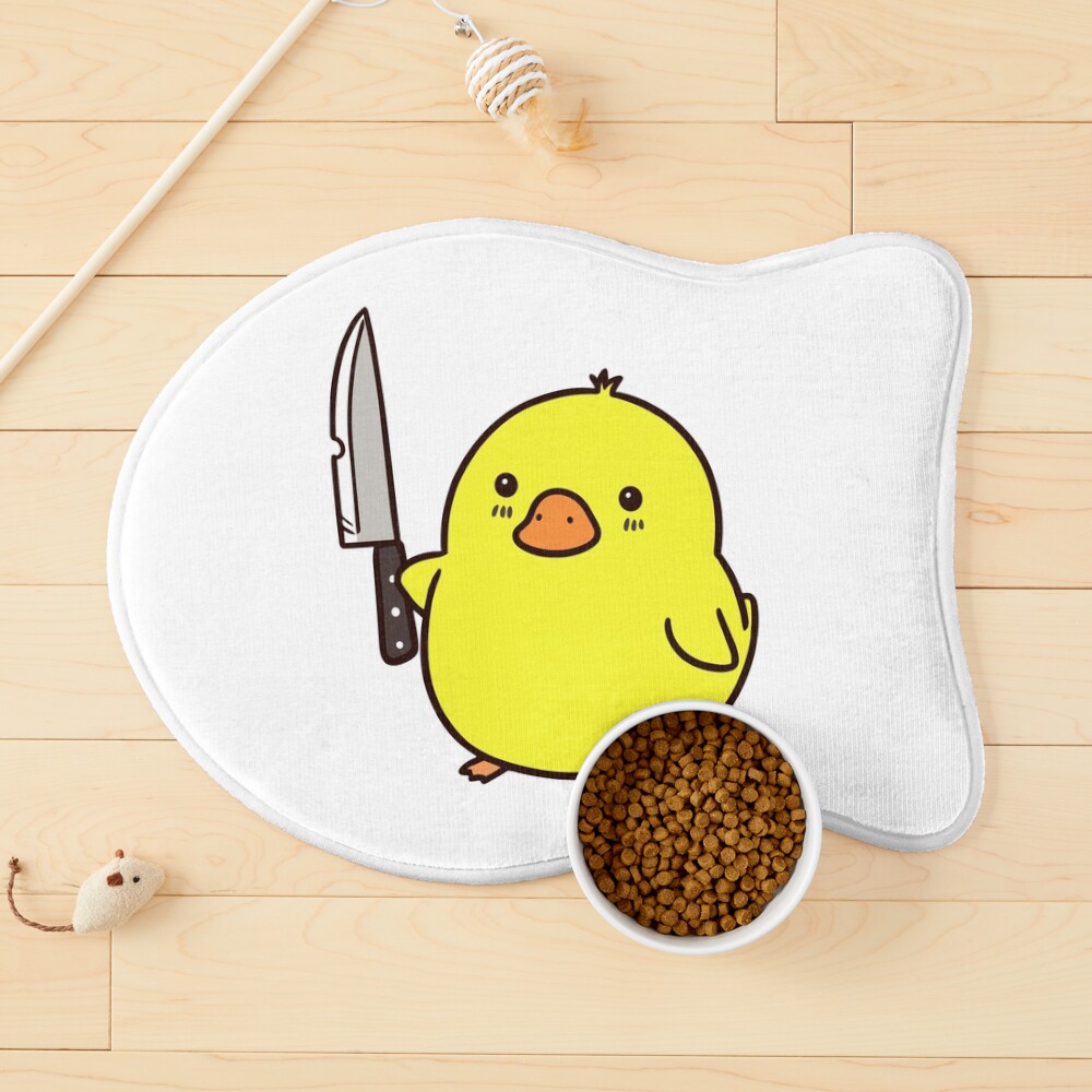 "Cute Duck With Knife" Sticker for Sale by Gkinoki | Redbubble