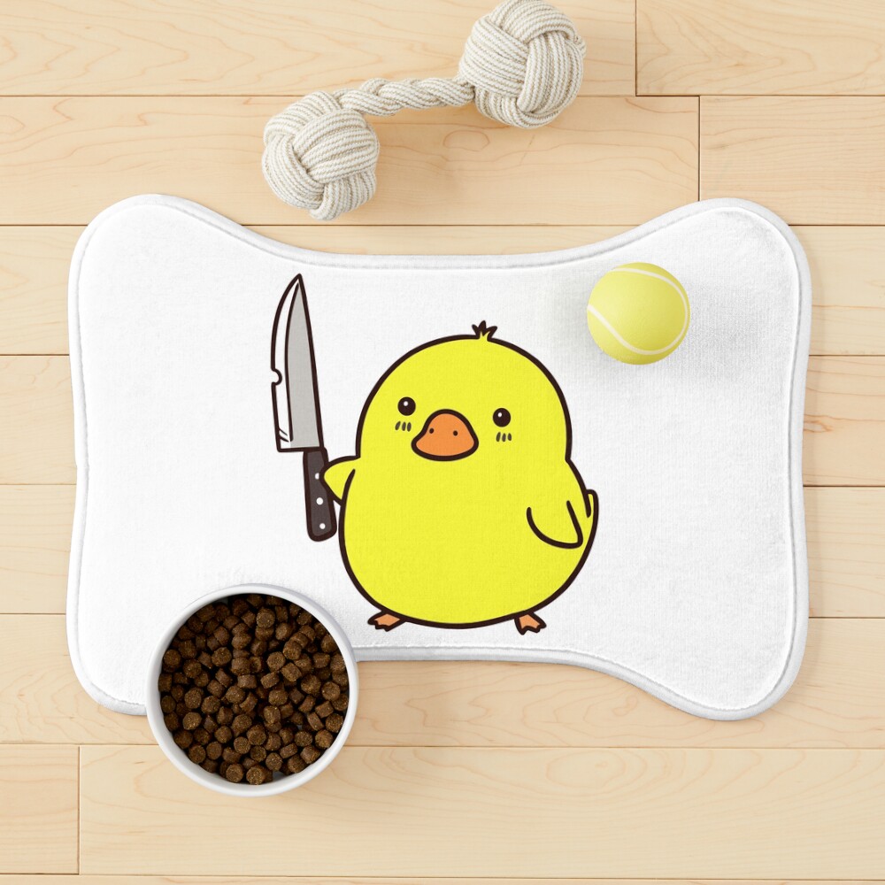 "Cute Duck With Knife" Sticker for Sale by Gkinoki | Redbubble