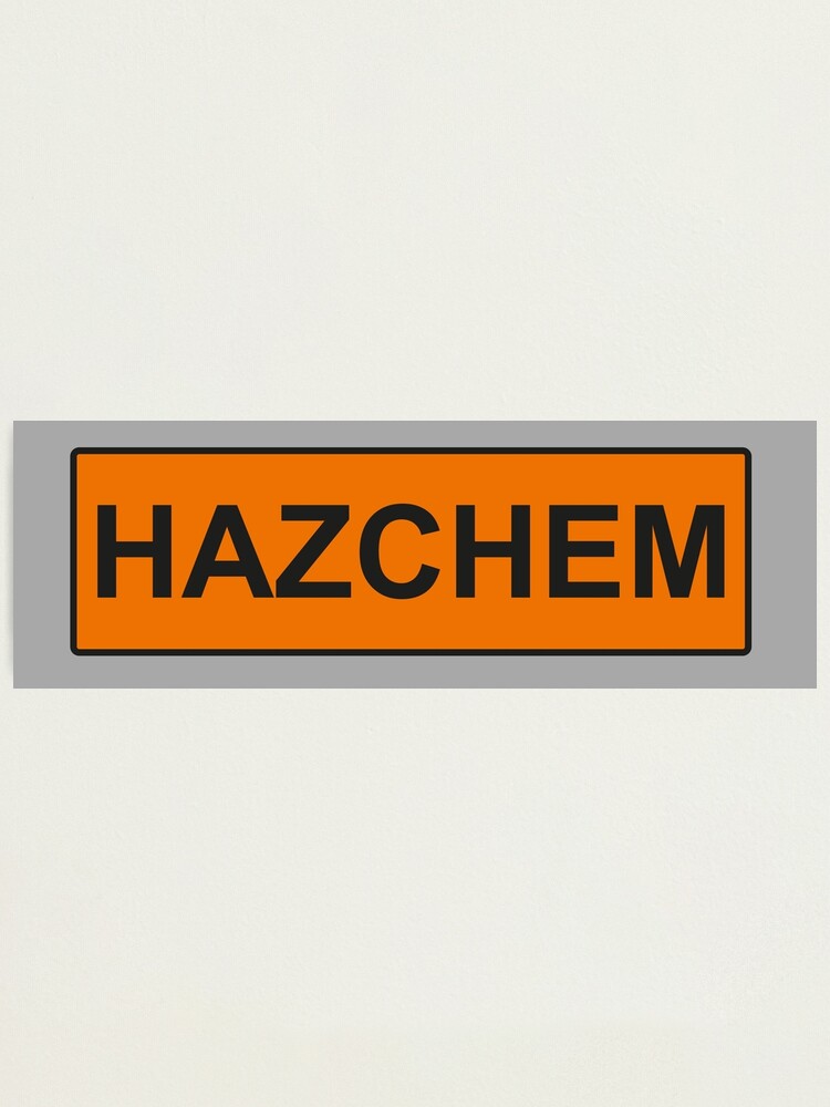 "Hazchem - Hazardous Chemicals Warning Sign" Photographic Print by ...