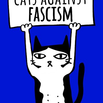 "Protest Cats Against Fascism Democats Antifa Meme" Sticker for Sale by ...