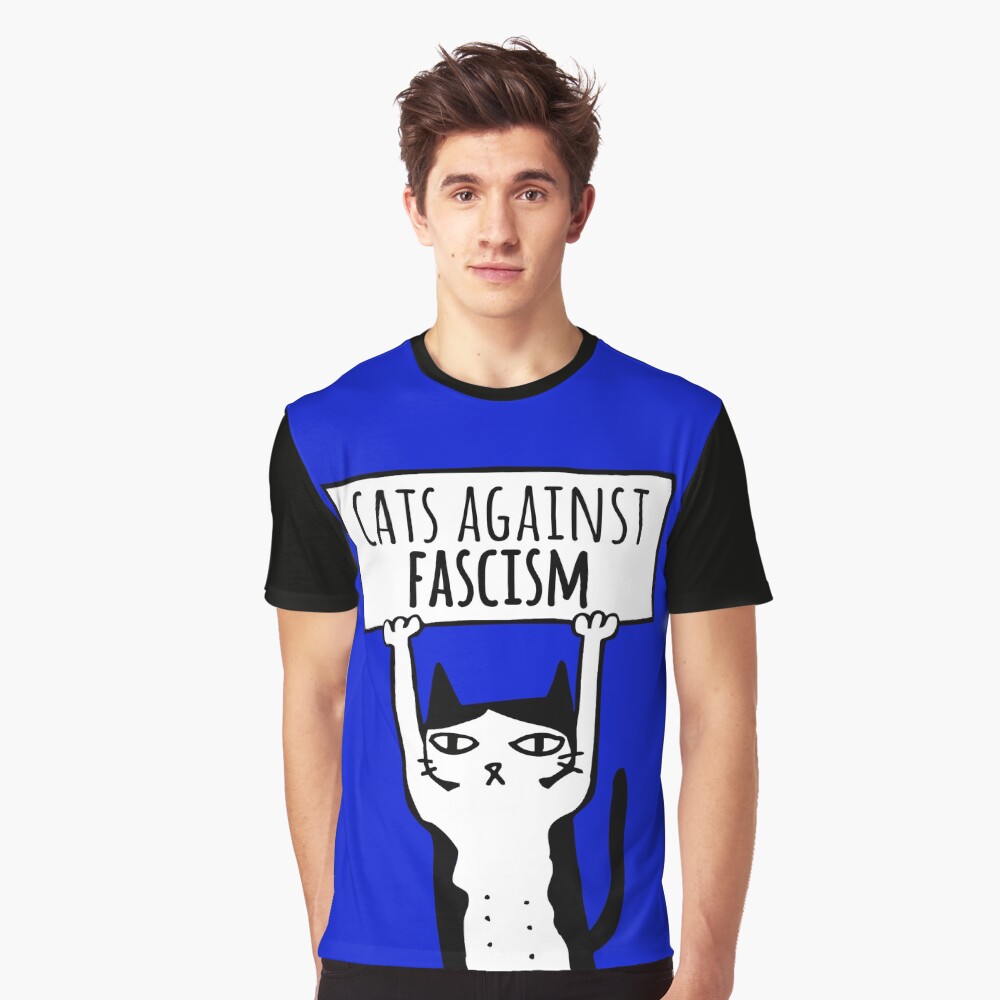 "Protest Cats Against Fascism Democats Antifa Meme" Sticker for Sale by ...