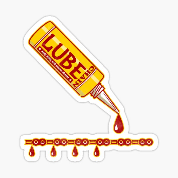 "Bicylce chain lubrication" Sticker for Sale by piedaydesigns | Redbubble