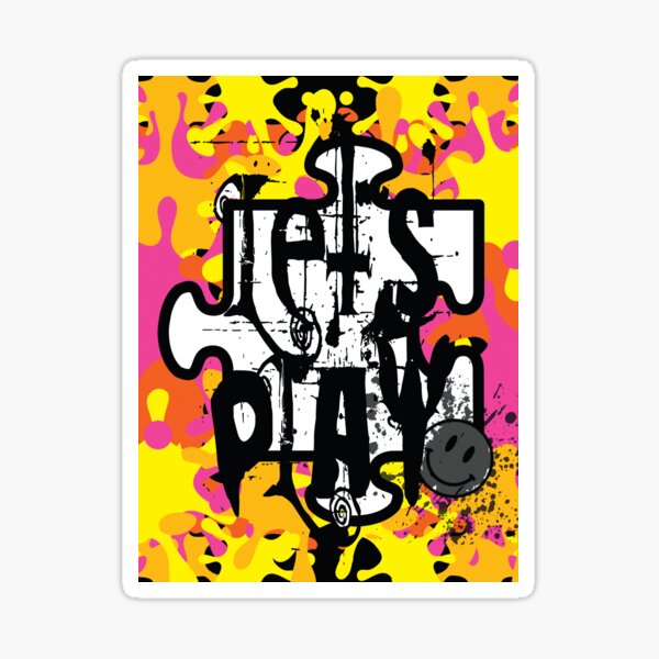 "Let's Play" Sticker for Sale by moon70star-m70s | Redbubble