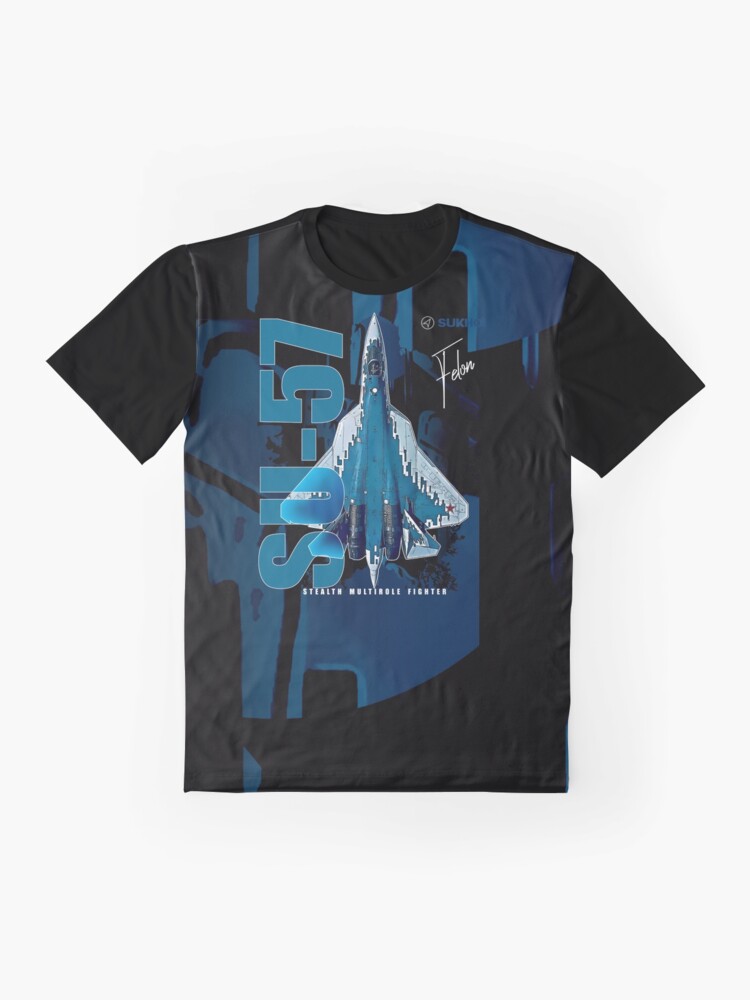 "Sukhoi Su-57 Stealth Multirole Fighter Aircraft" Graphic T-Shirt for ...