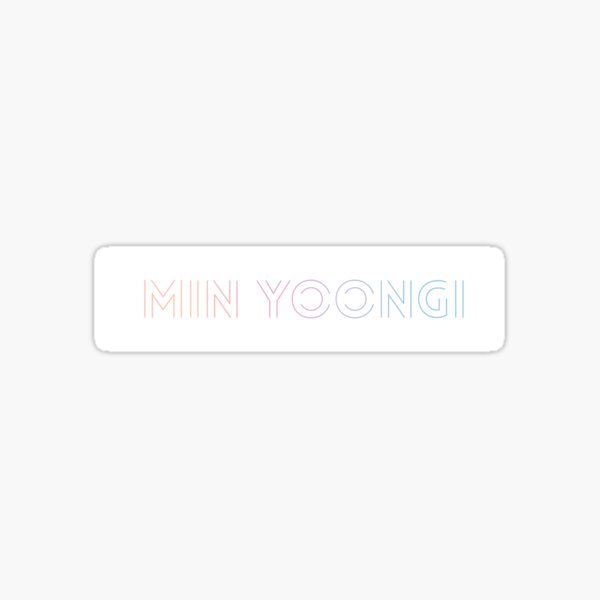 "BTS 방탄소년단 Min Yoongi 민윤기 Love Yourself" Sticker by starkidkt | Redbubble